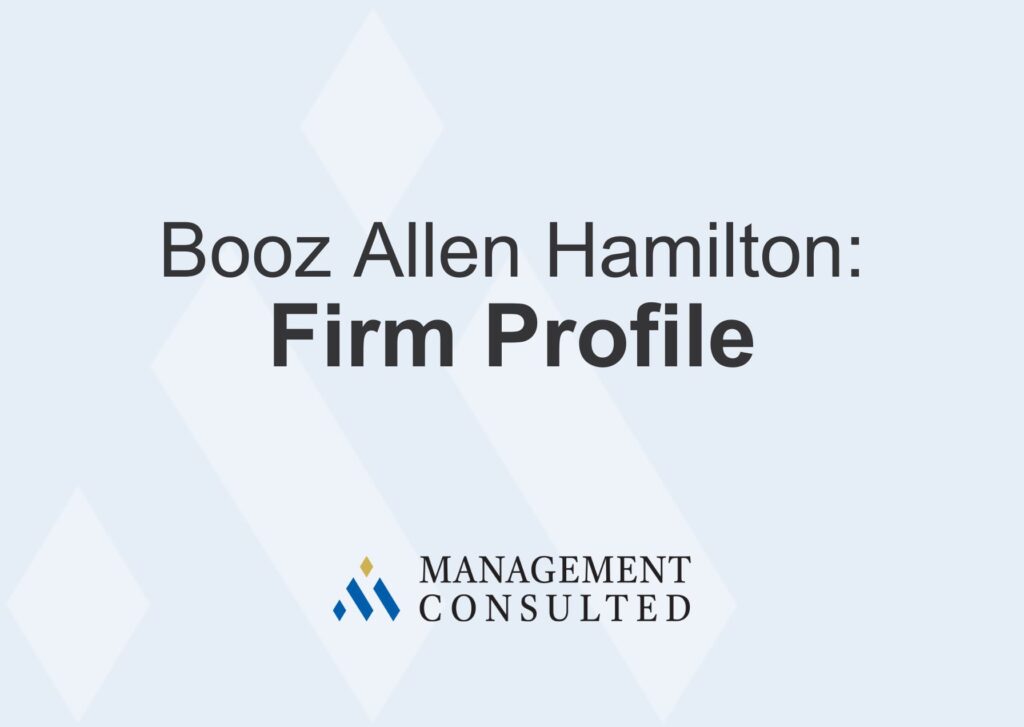 Booz Allen Hamilton Archives | Management Consulted