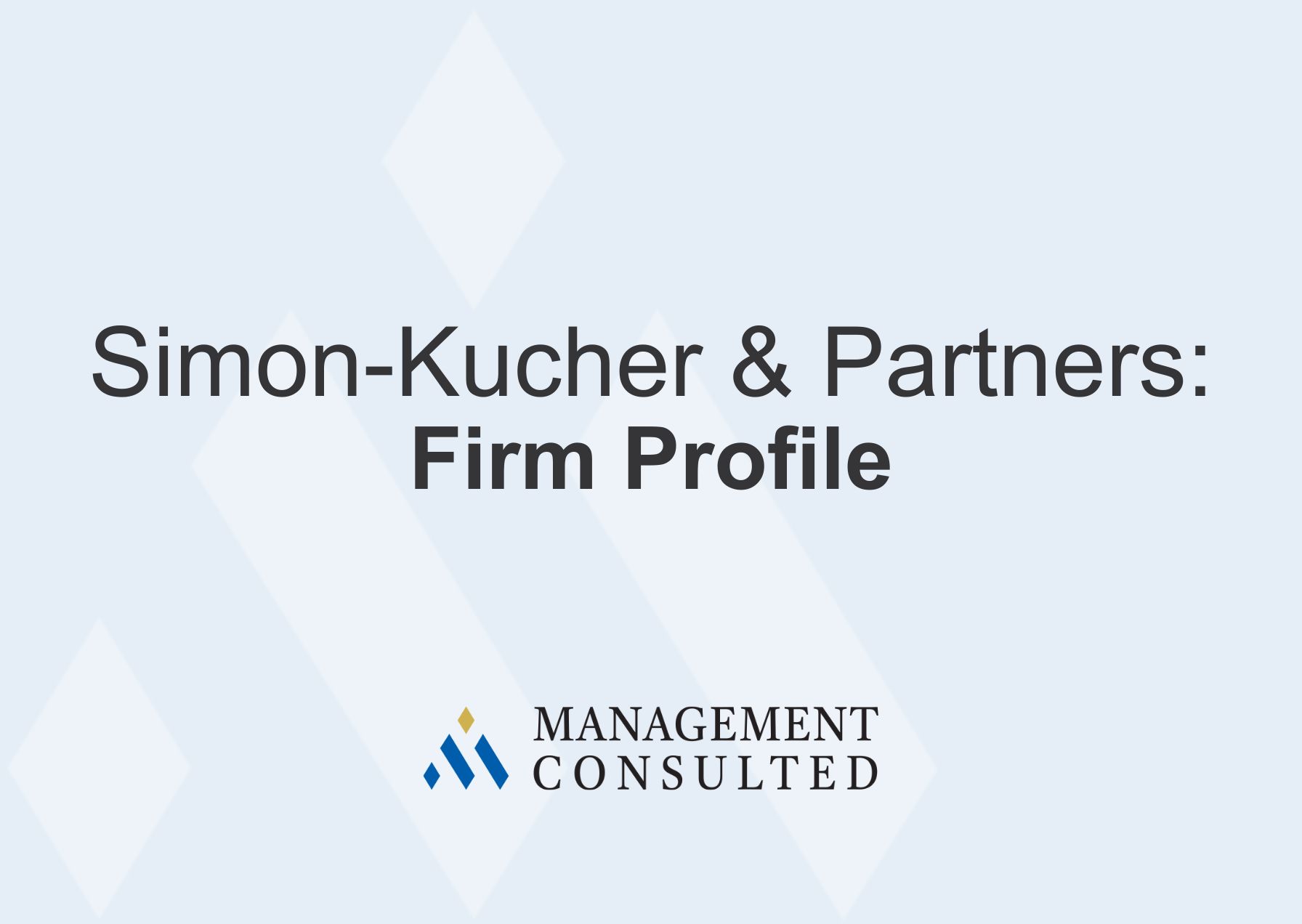 Simon-Kucher & Partners | Firm Overview