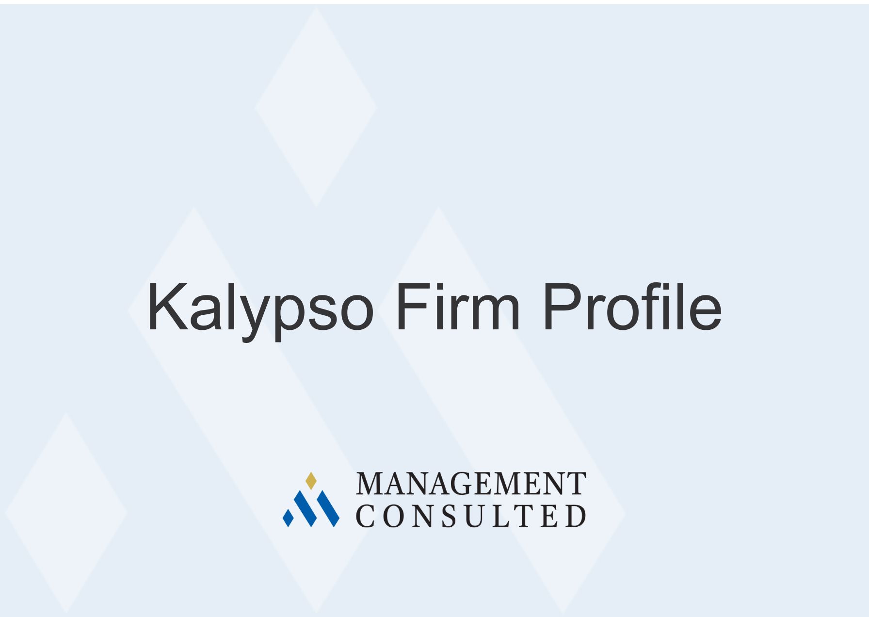 Kalypso Interviews & Culture - Management Consulted