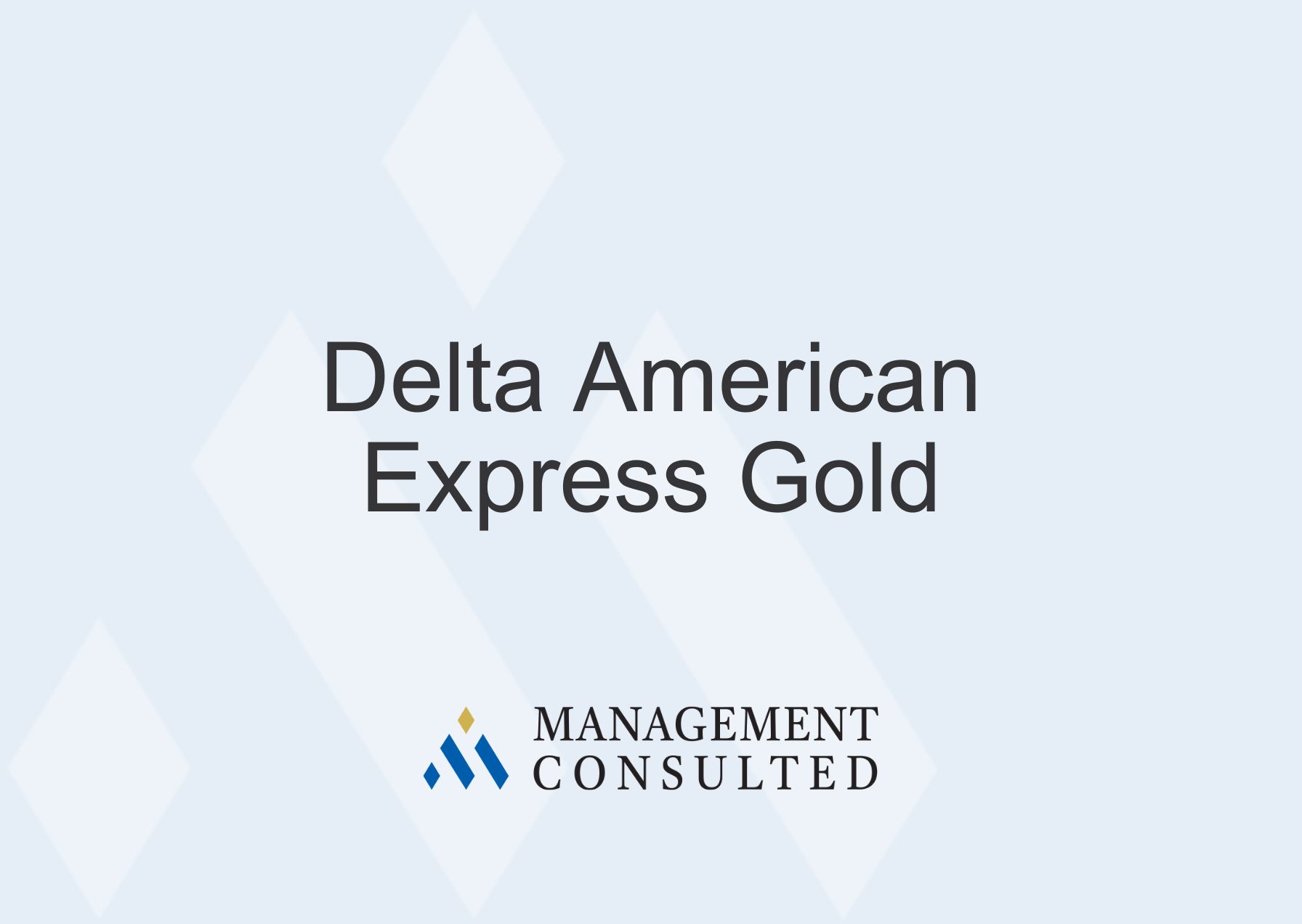 Delta American Express Gold