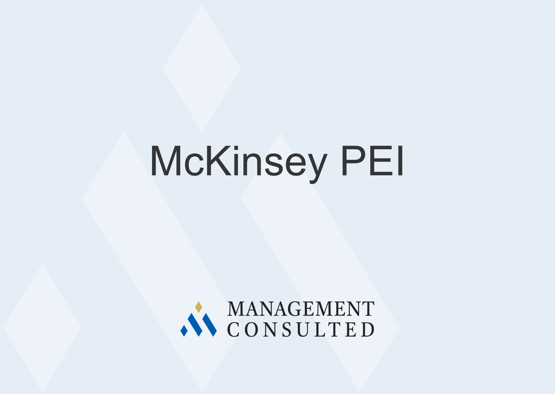 McKinsey PEI: Personal Experience Interview Questions & more