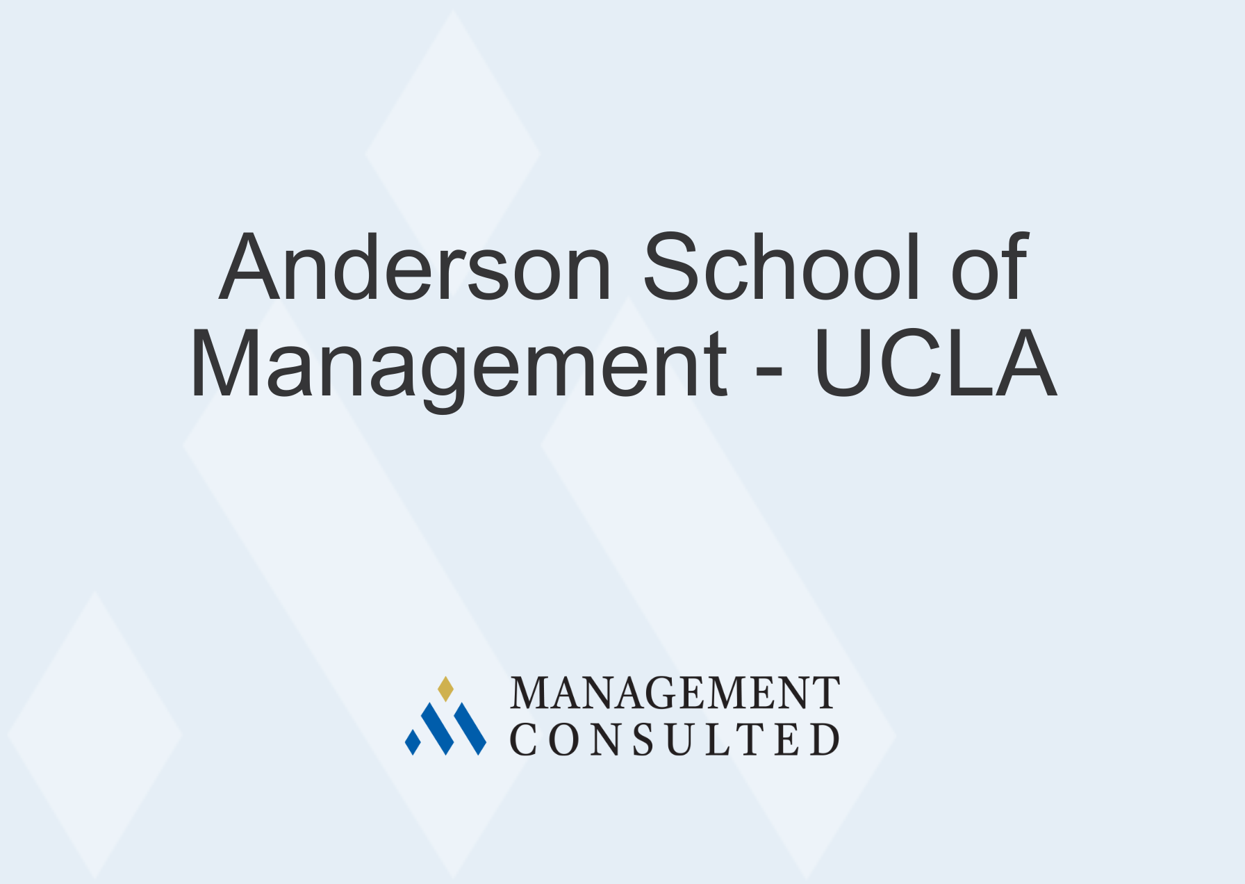 UCLA Anderson School of Management | MBA Program