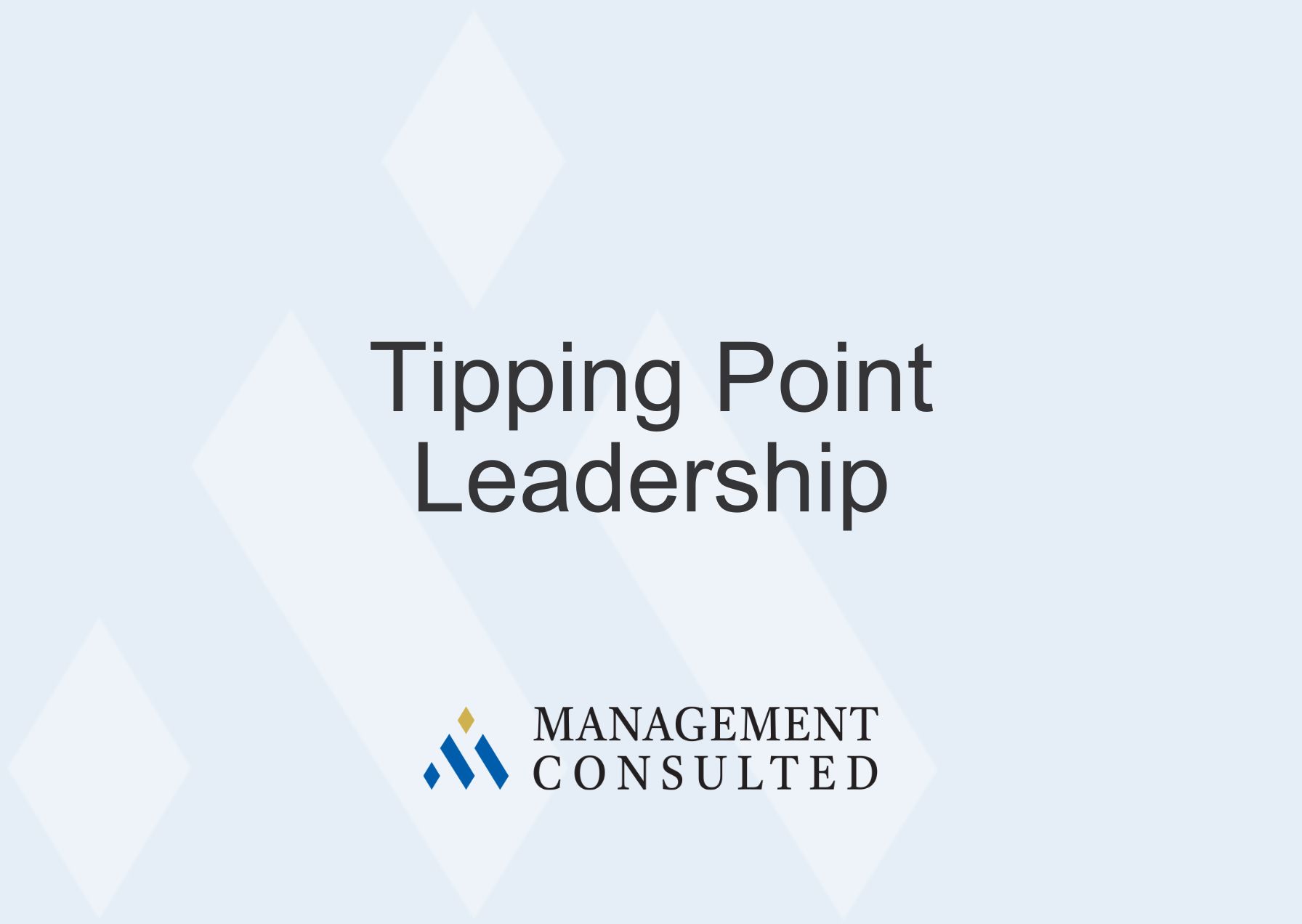 Tipping Point Leadership