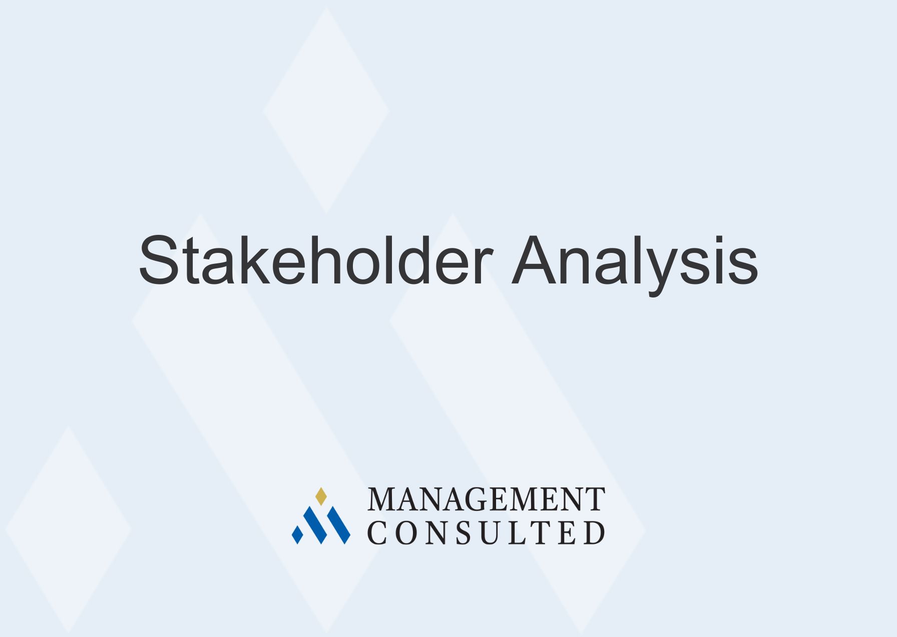 Stakeholder Analysis | Corporate Training & Consulting Prep Resources