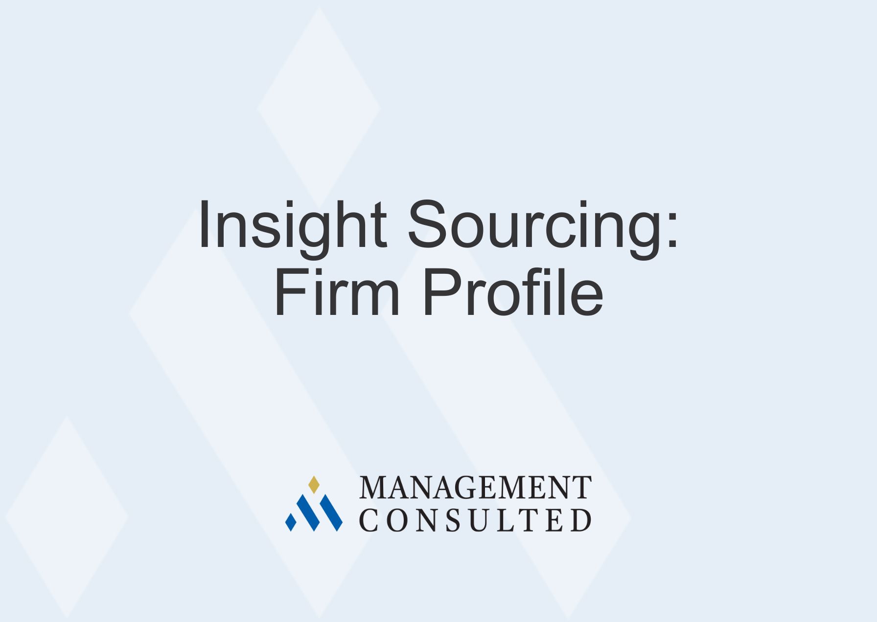 Insight Sourcing Group | Firm Profile