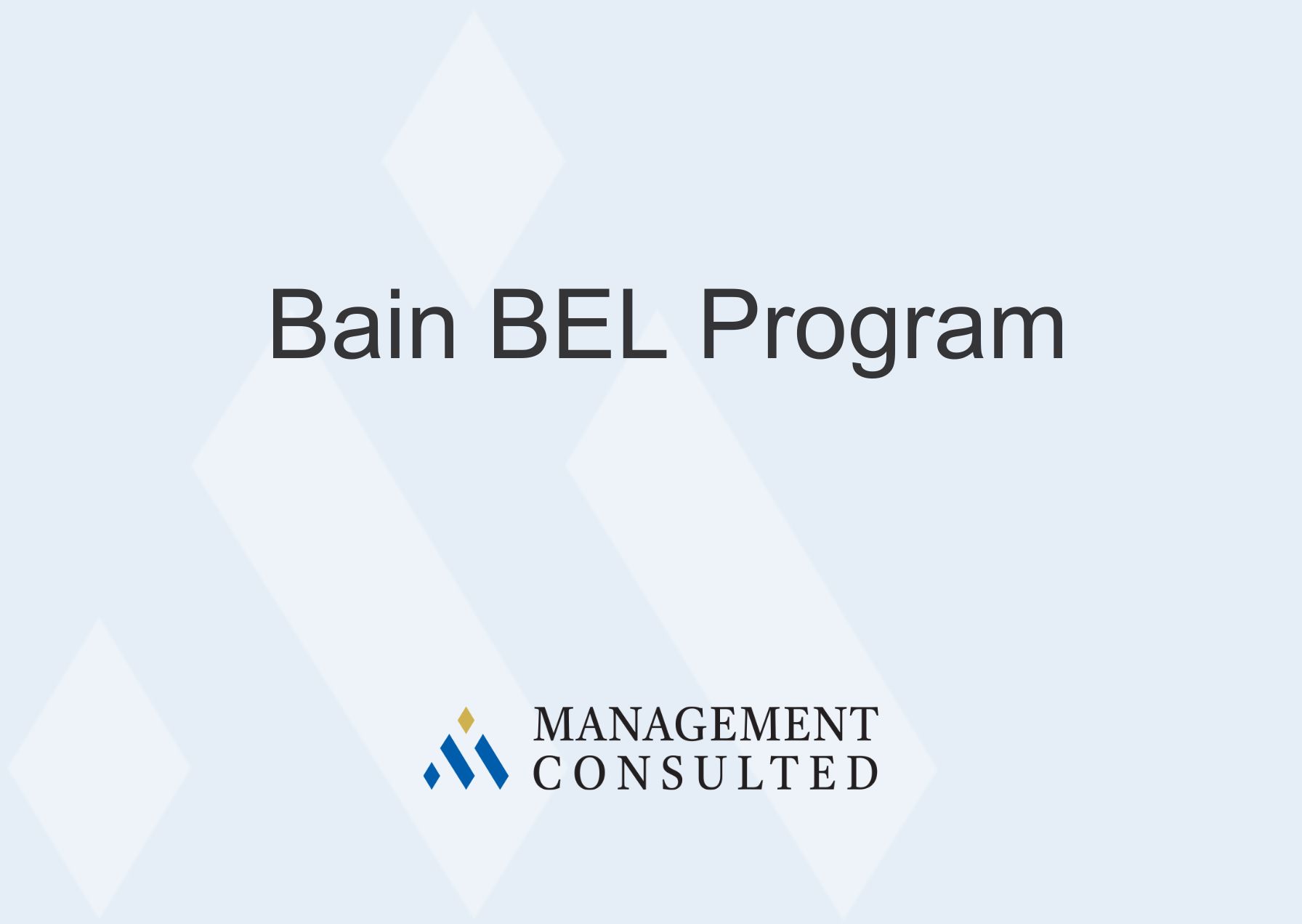 Bain BEL Program
