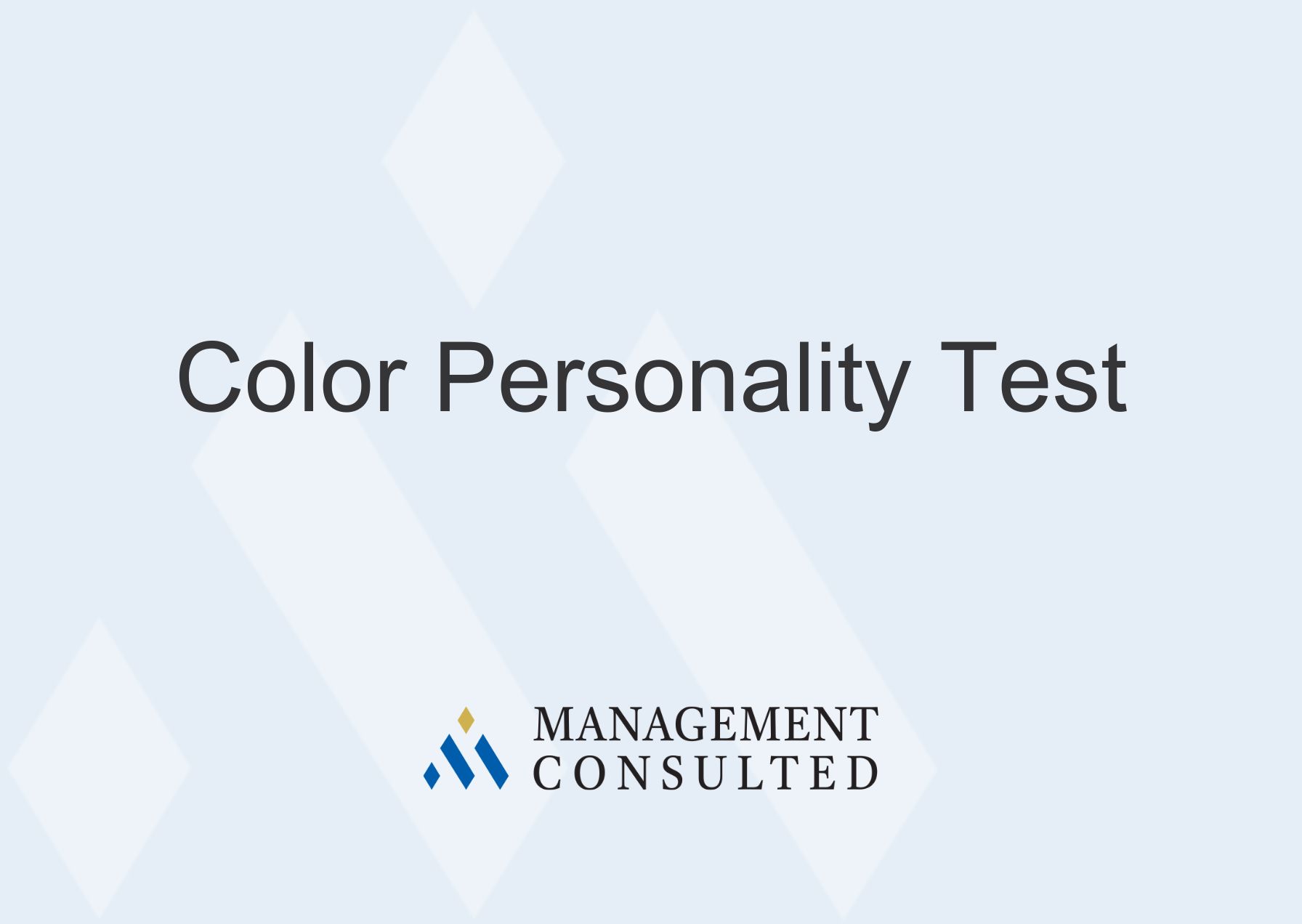 Color Personality Test | Corporate & Consulting Resources & Training