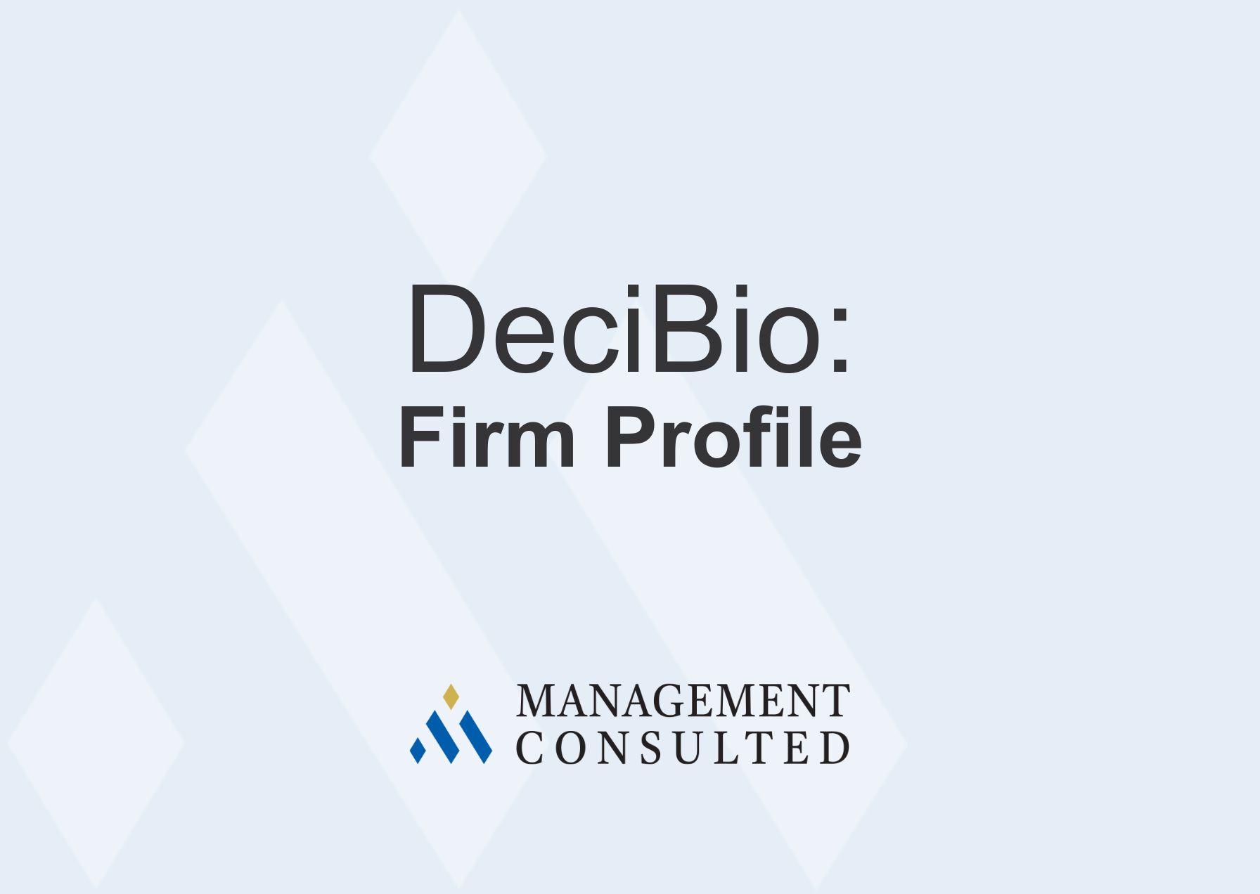 DeciBio Consulting | Firm Profile- History, History, Culture, Interview ...