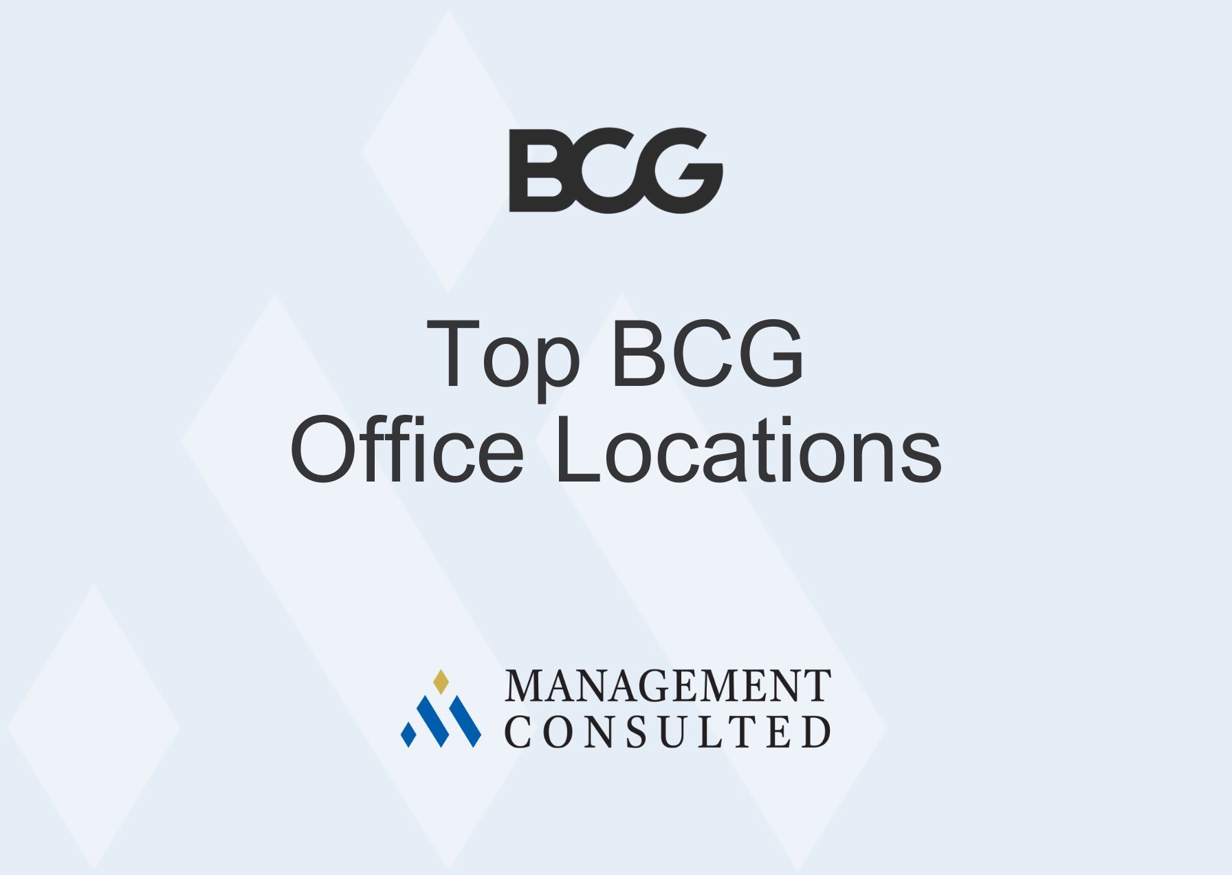 BCG Offices | Consulting Resources, Data, & Case Coaching