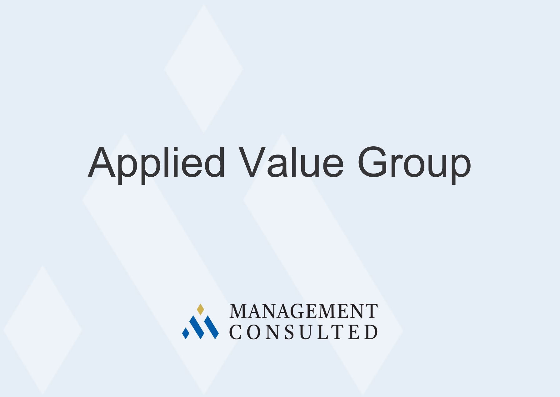 Applied Value Group | Firm Data