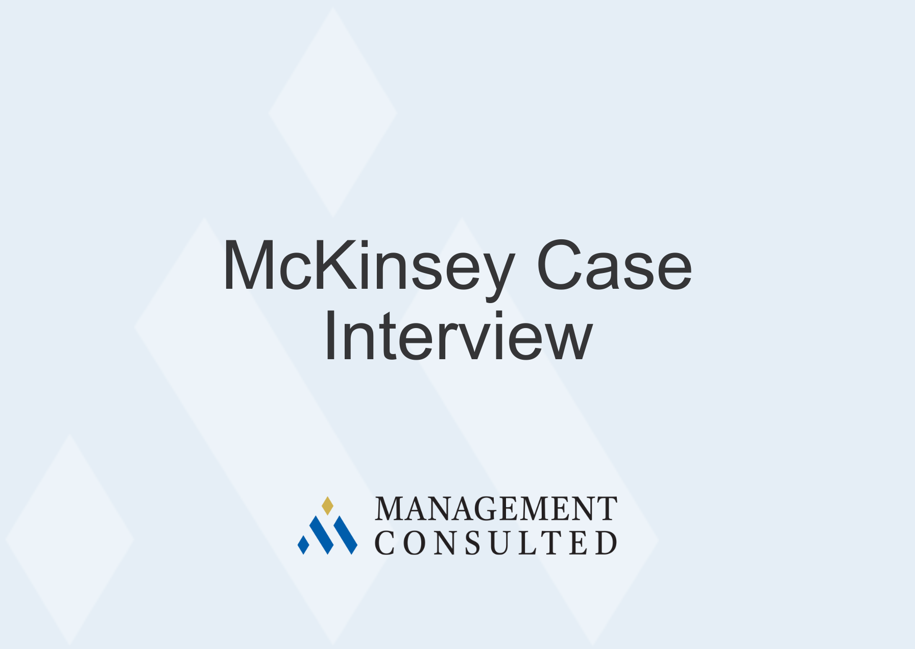 McKinsey Case Interview