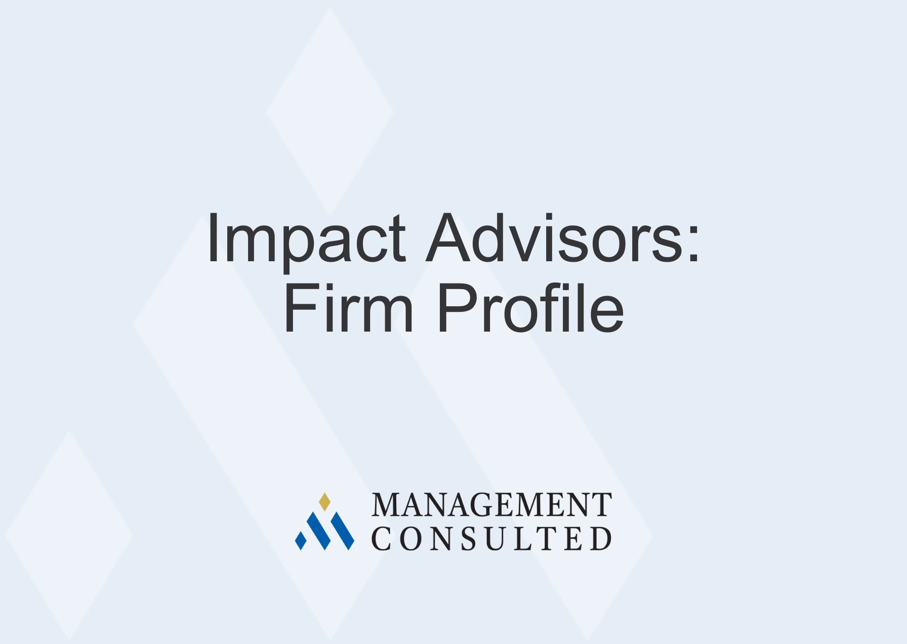 Impact Advisors | Firm Overview & Salary Data