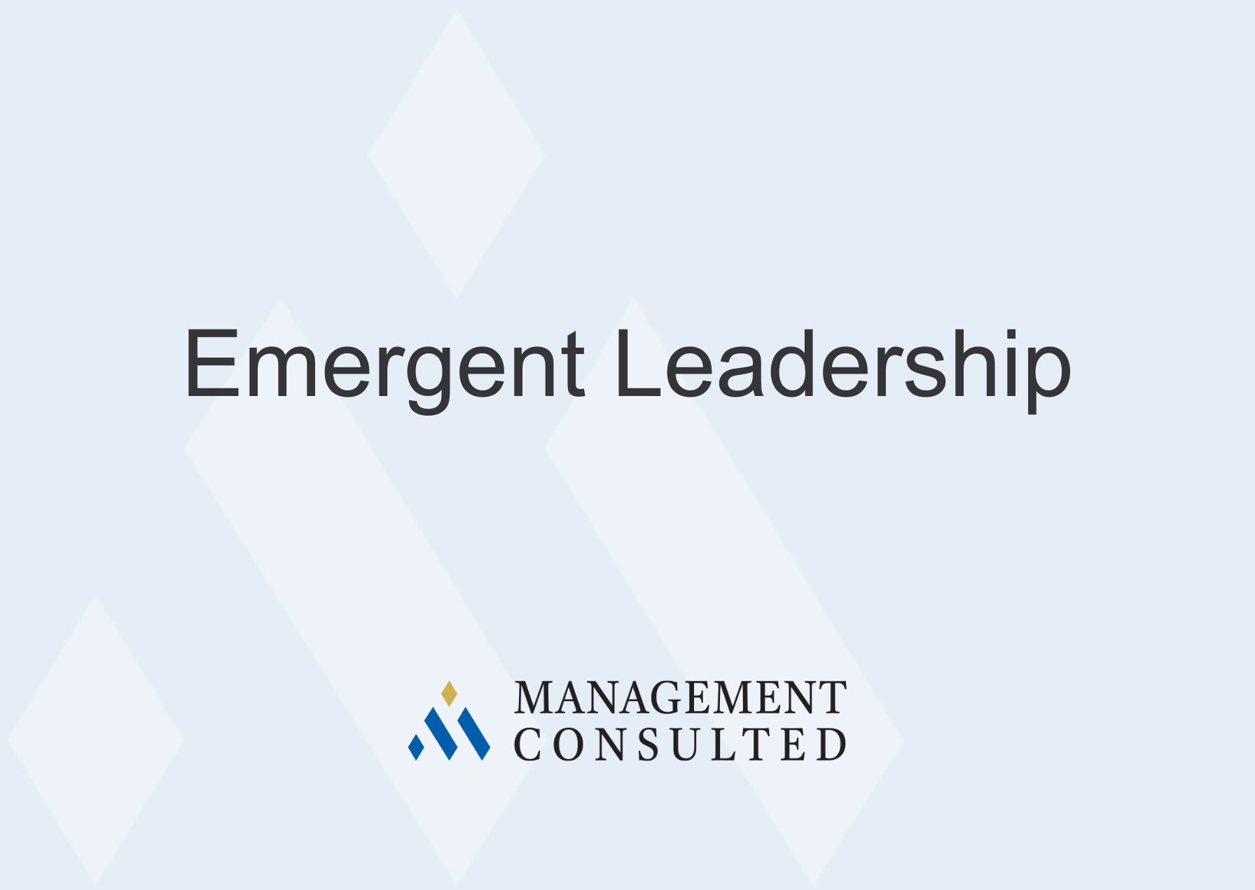 Emergent Leadership: 10 Under 40 To Watch in Consulting