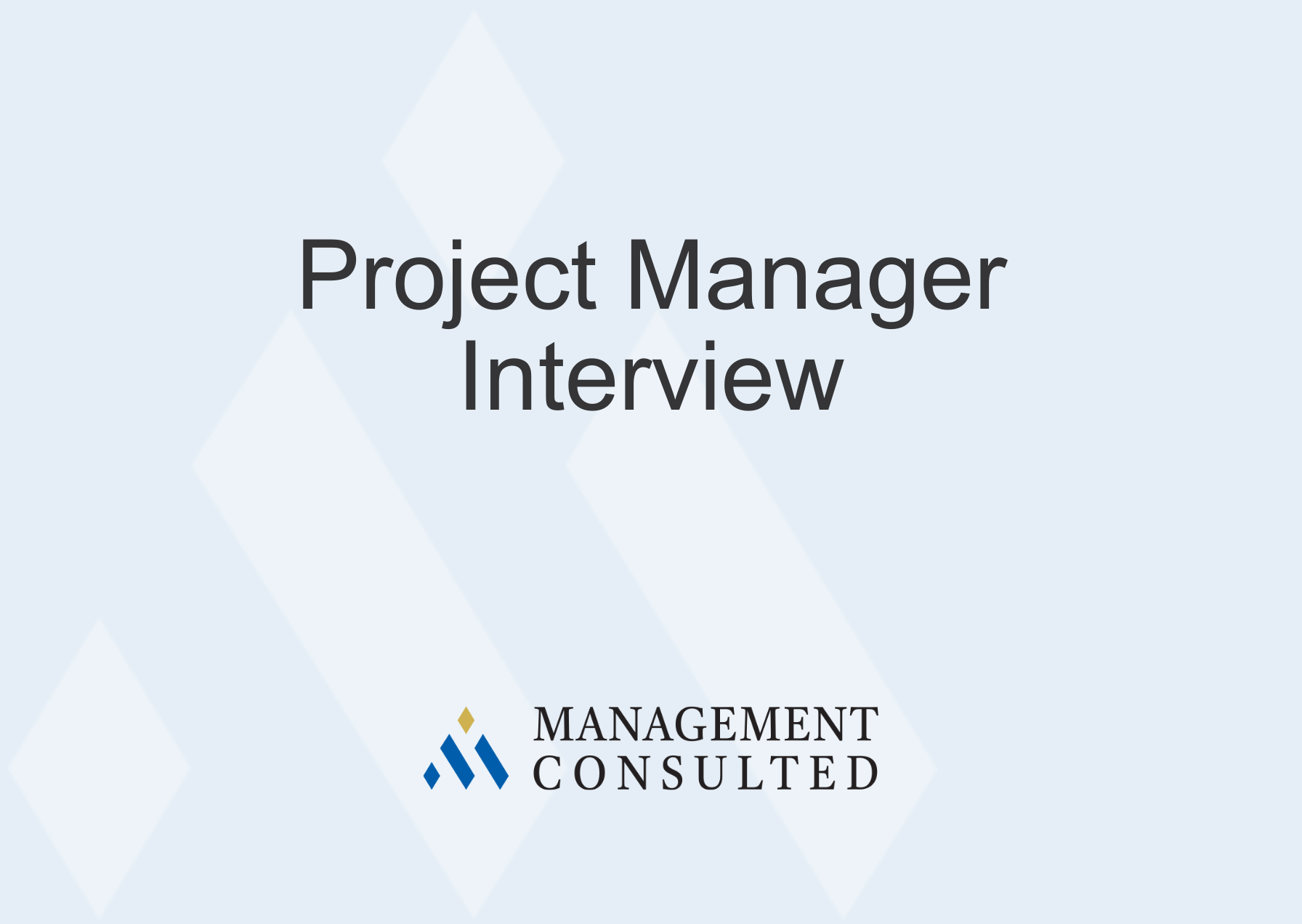 Project Manager Interview Questions