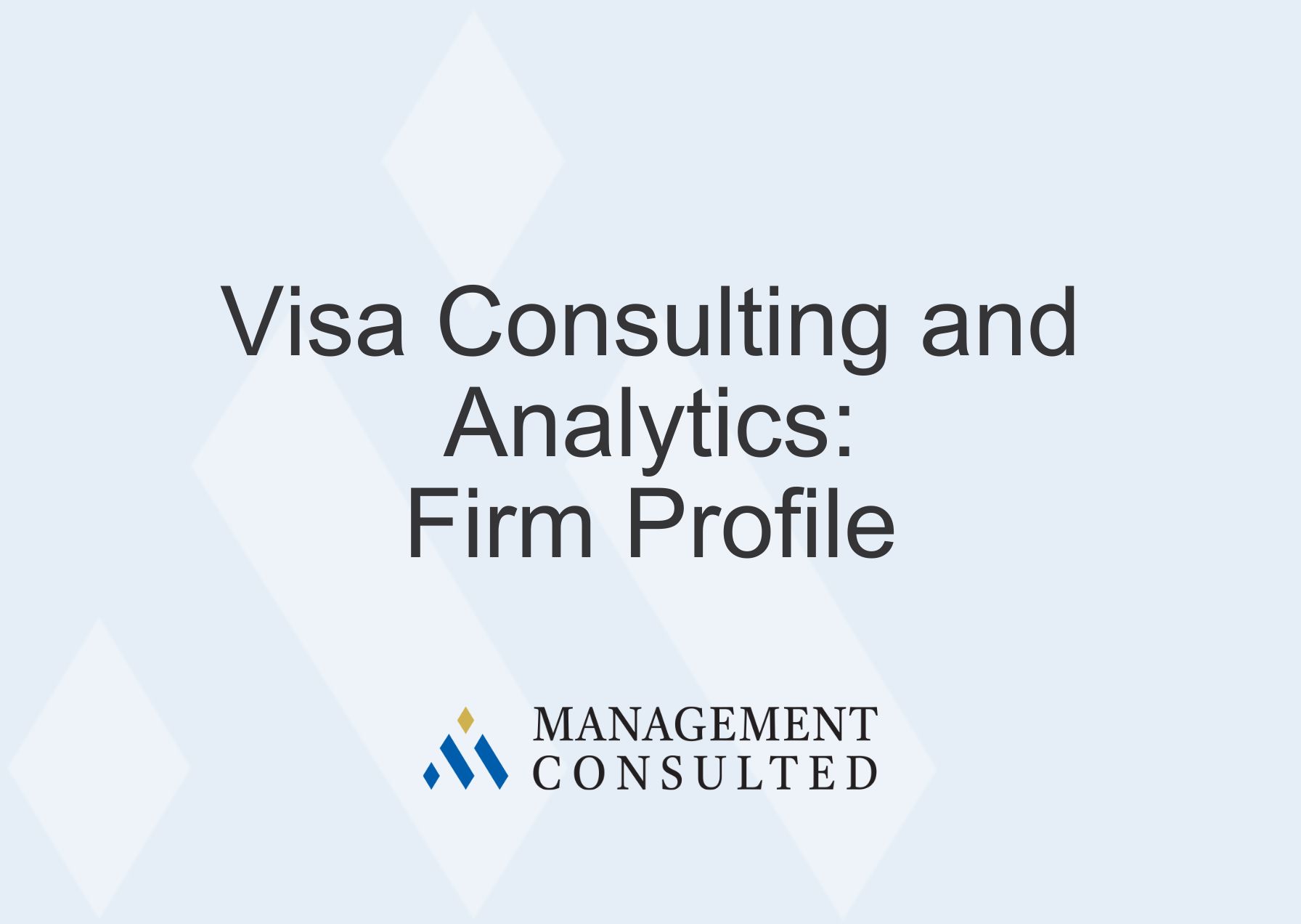 Visa Consulting and Analytics | Firm Overview