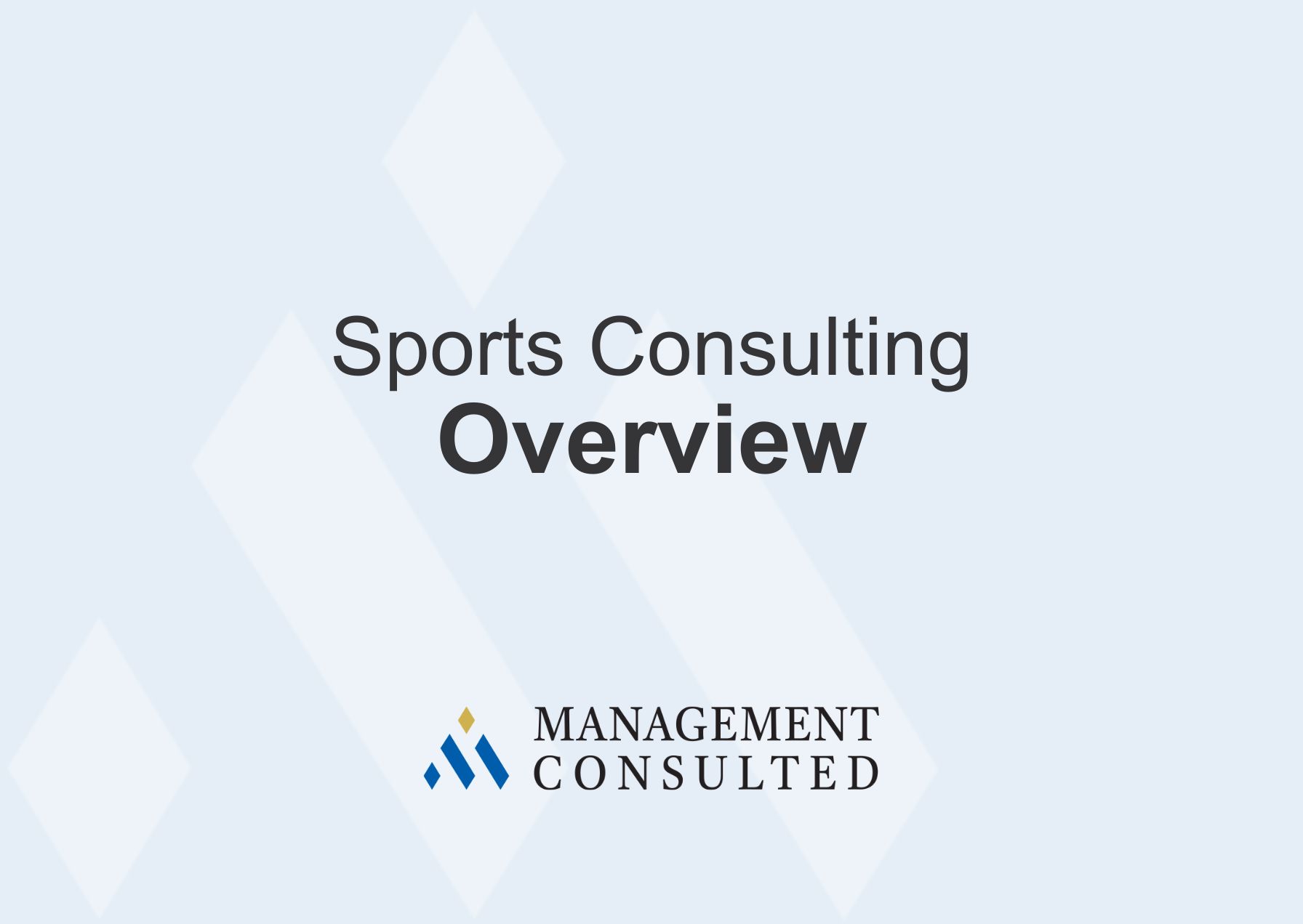 Sports Consulting | Management Consulted