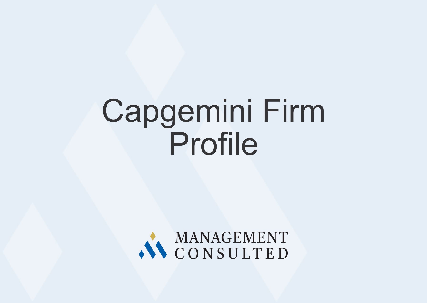 Capgemini | Firm Overview & Salary Data