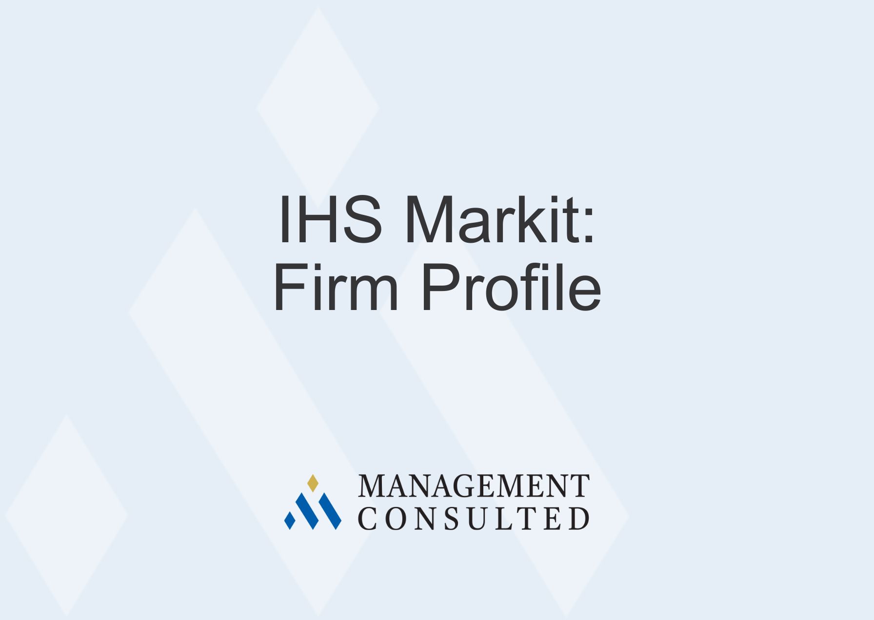 IHS Markit | Firm Overview & Salary Data