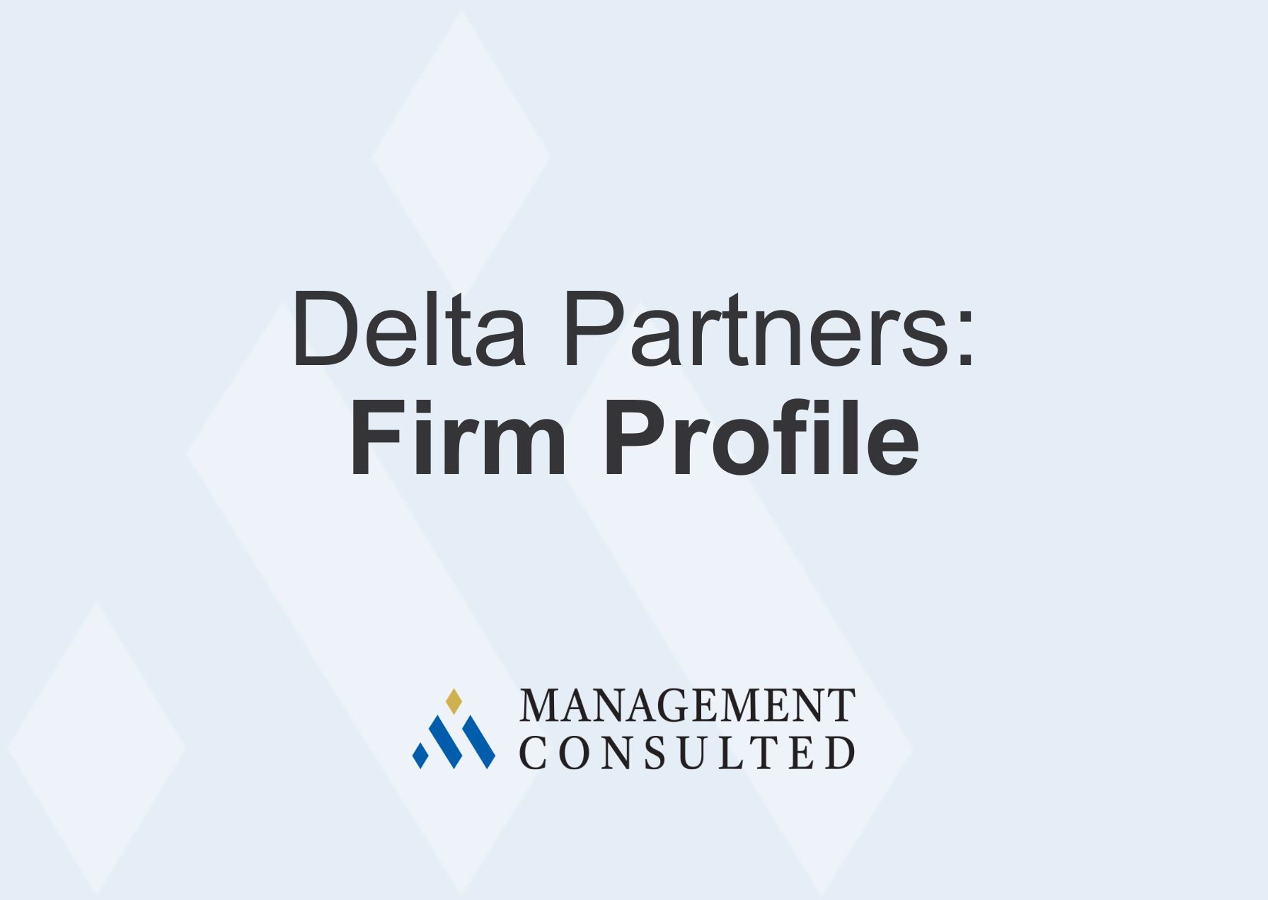 Delta Partners | Firm Overview & Salary Data