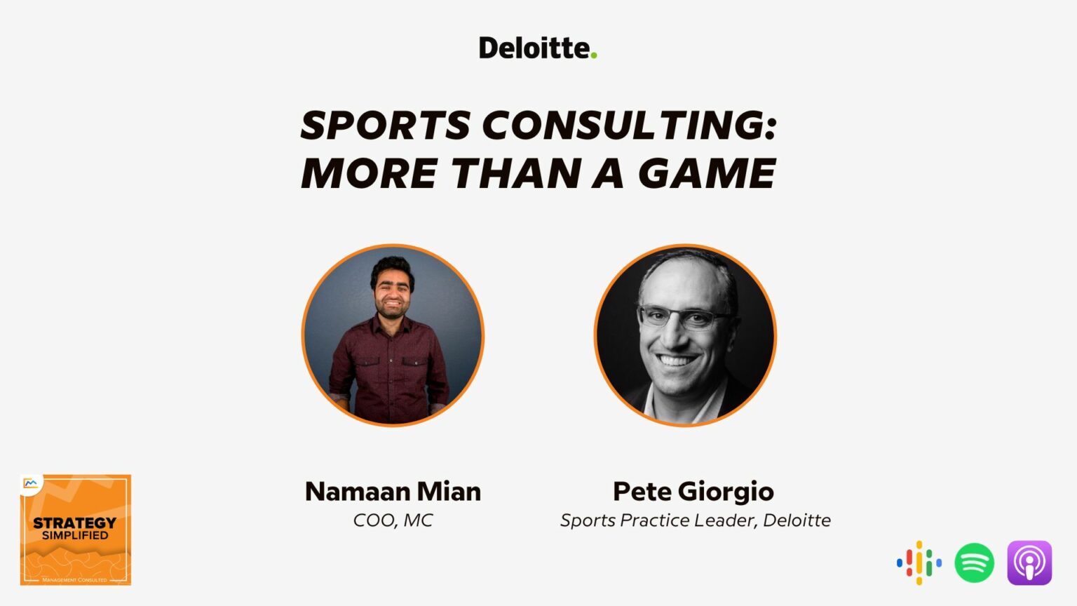 Sports Consulting with Deloitte's Pete Giorgio (Podcast)