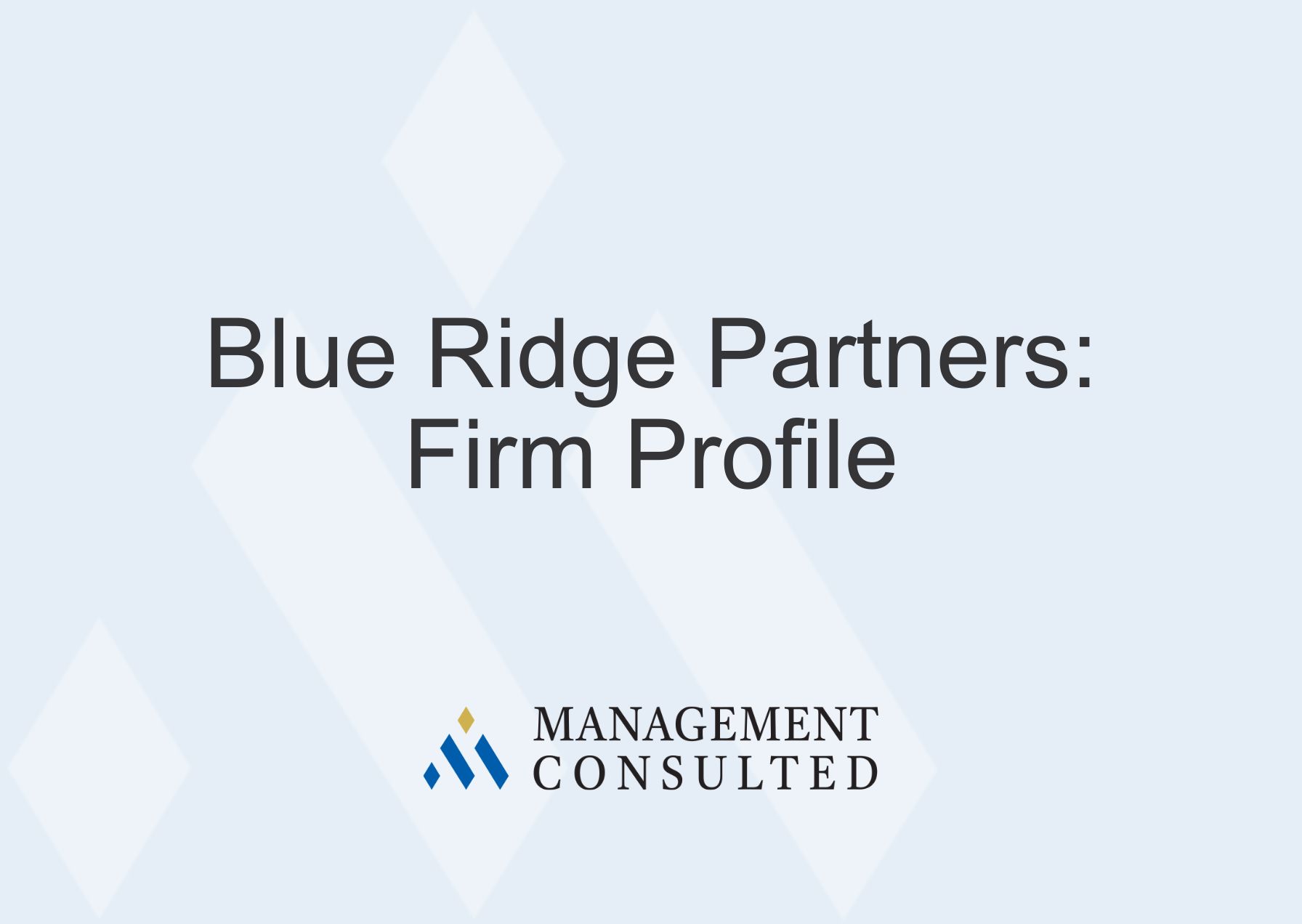 Blue Ridge Partners Firm Profile | Firm Overview & Salary Data