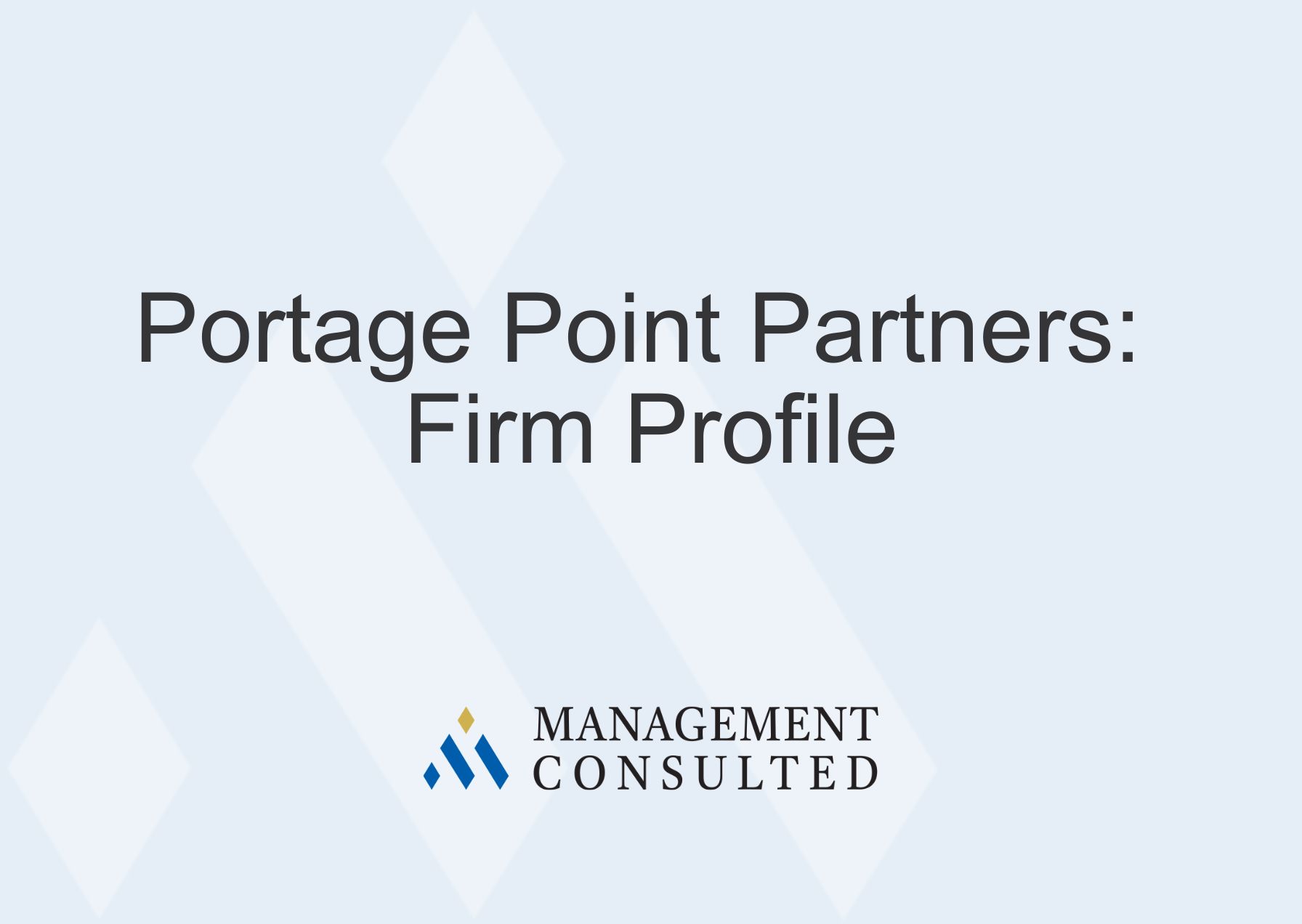Portage Point Partners Firm Profile | Firm Overview & Salary Data