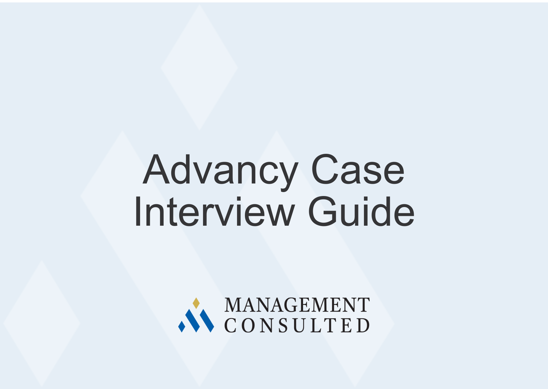 Advancy Case Interviews | Management Consulted