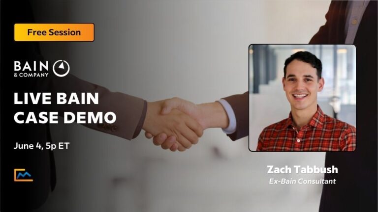 Bain Case Interview Walkthrough - LIVE - Management Consulted