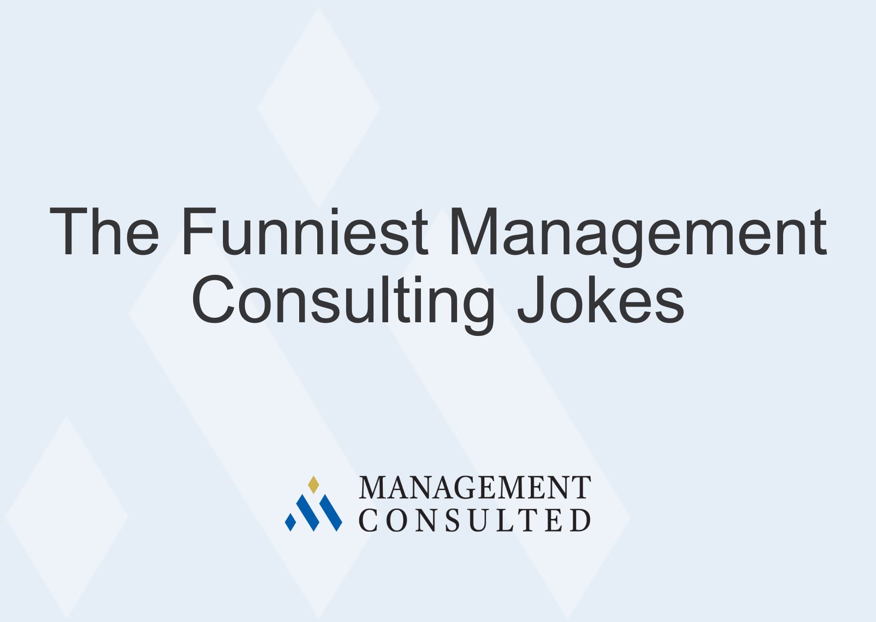 Consulting Jokes