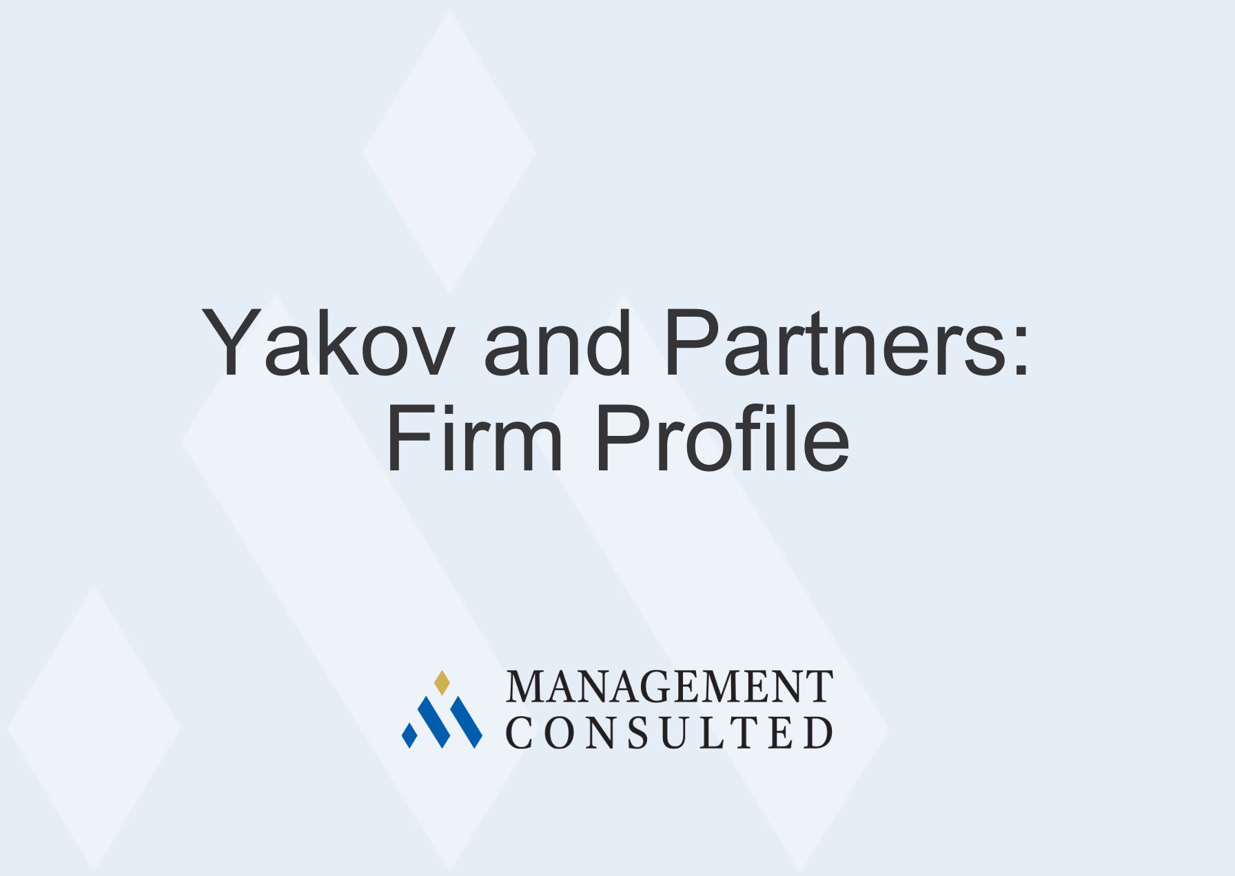 Yakov and Partners Firm Profile | Management Consulted