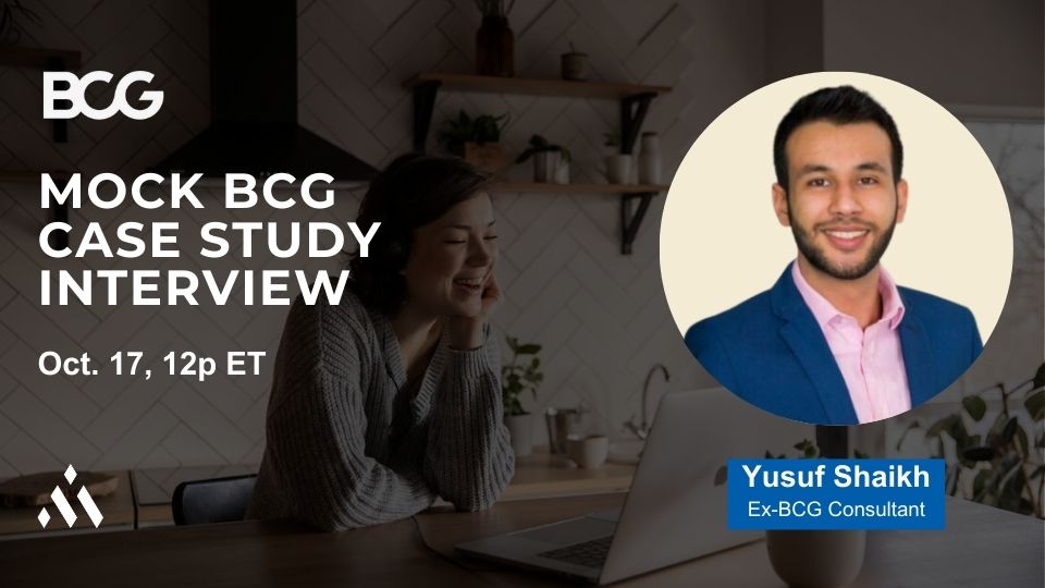 BCG Mock Case Study Interview - LIVE - Management Consulted