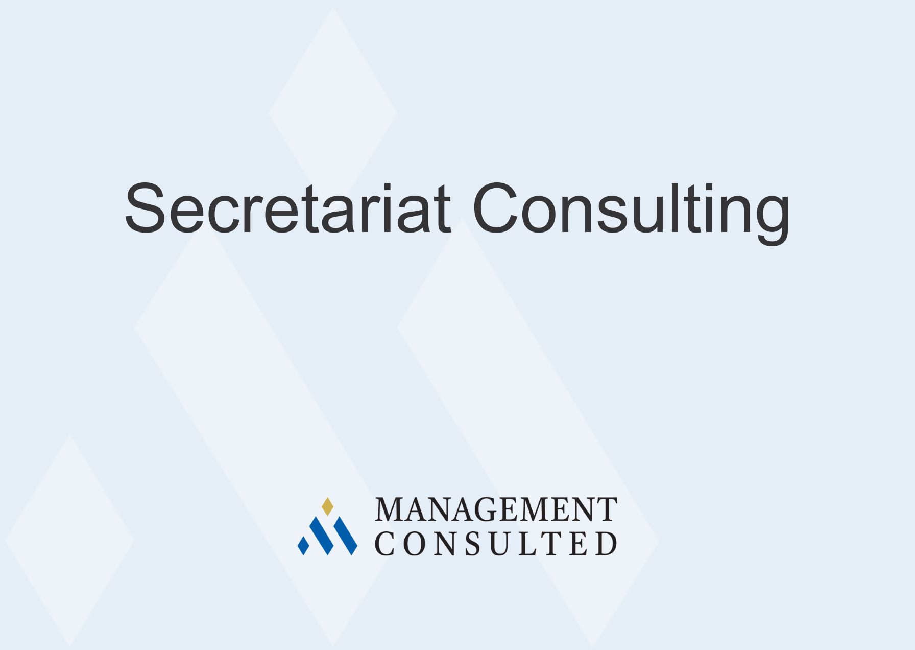 Secretariat Consulting Firm Profile | Management Consulted