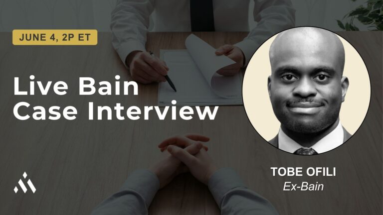 Live Bain Case Interview Demo - Management Consulted