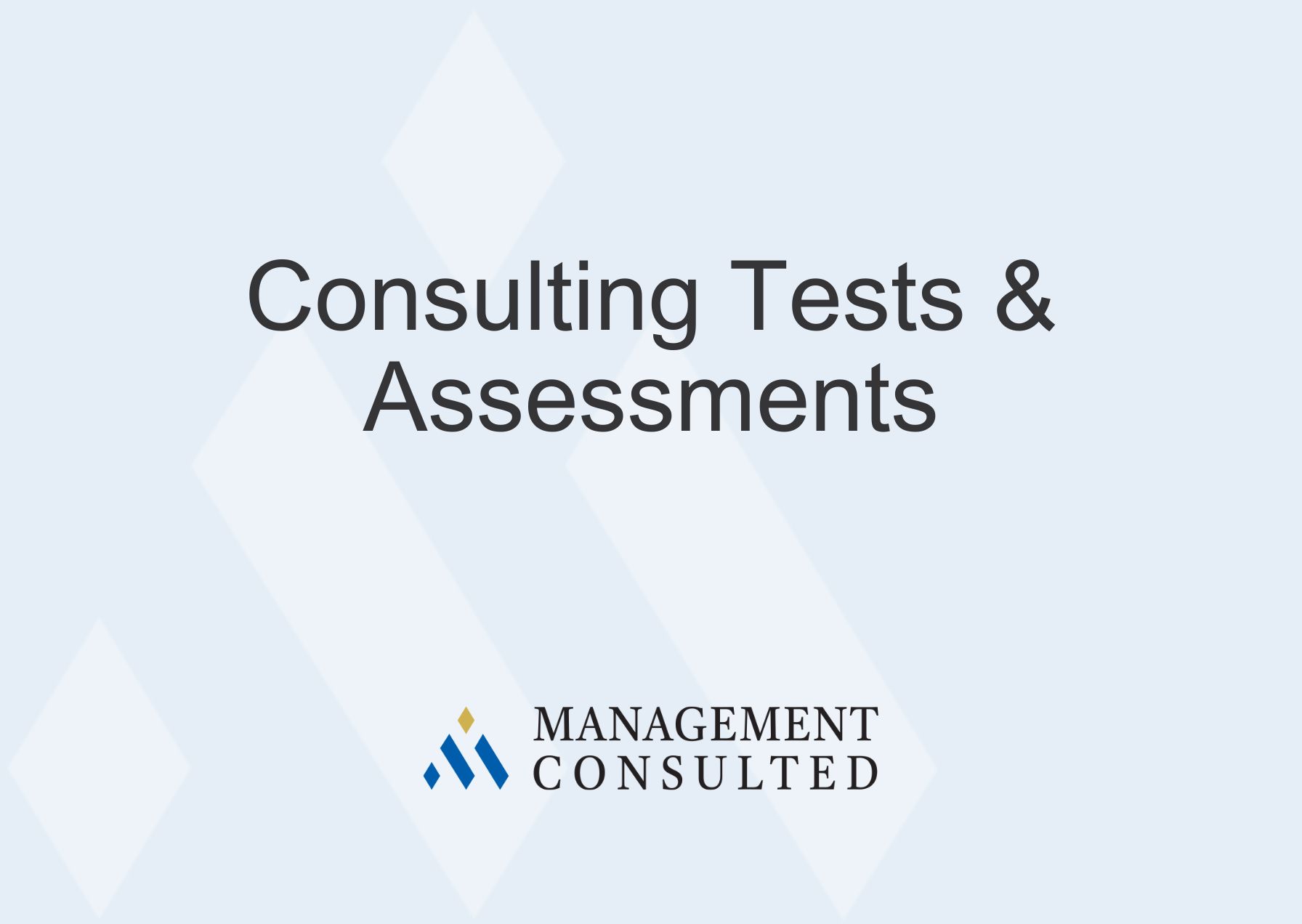 Consulting Tests & Assessments for 2026 | Management Consulted